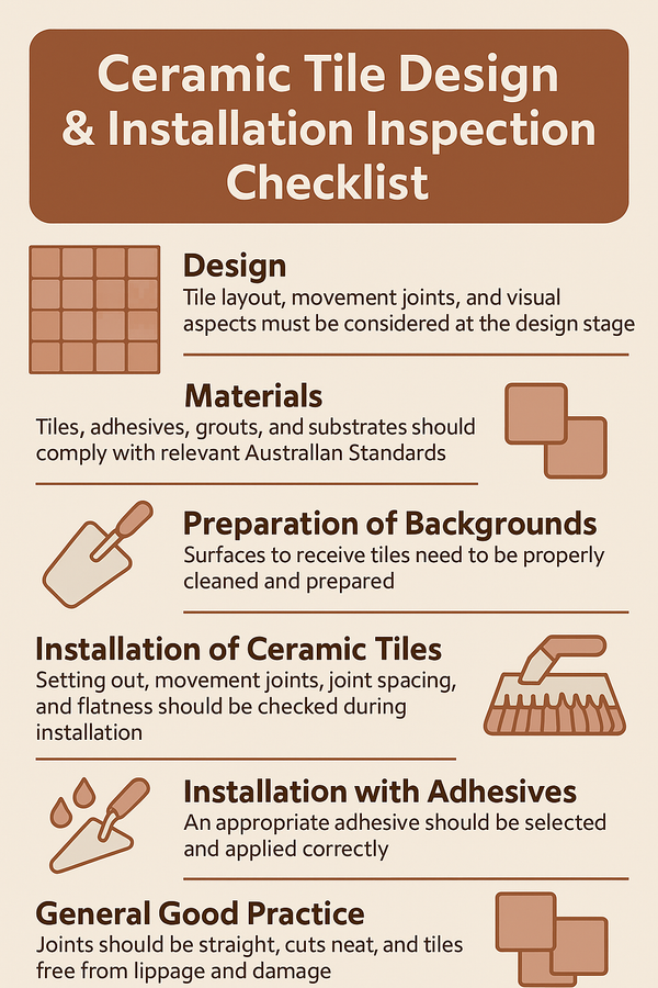 Ceramic Tile Installation Checklist for New Homes